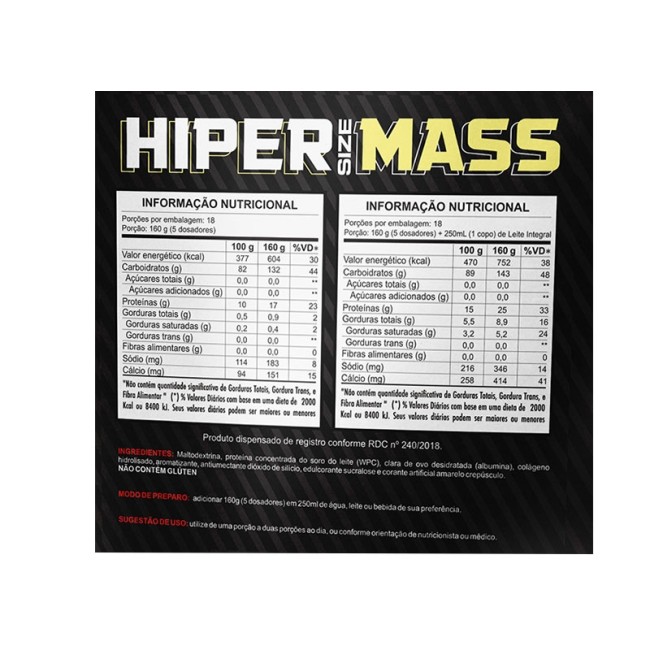 Hiper Size Mass (3Kg) - Pro Size Nutrition