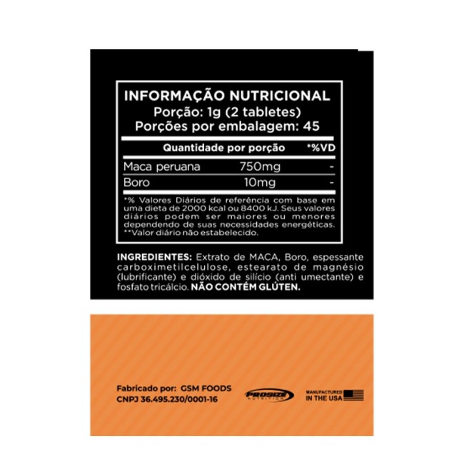 Maca Peruana (90 Tablets) - Pro Size Nutrition
